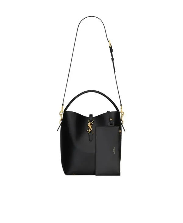Saint Laurent Le 37 Logo Plaque Shoulder Bag - Black