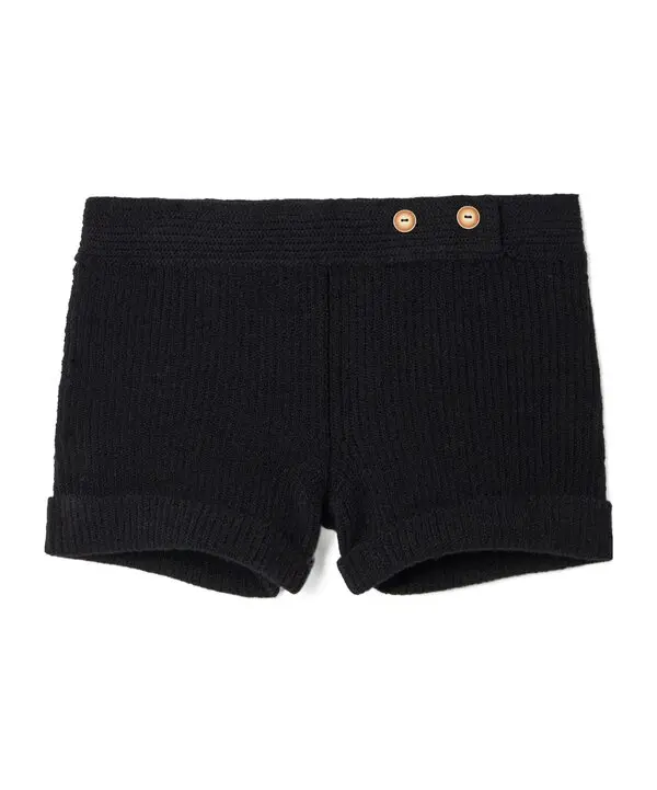 Isabel Marant Étoile Diha Button-detailed Ribbed Knit Shorts