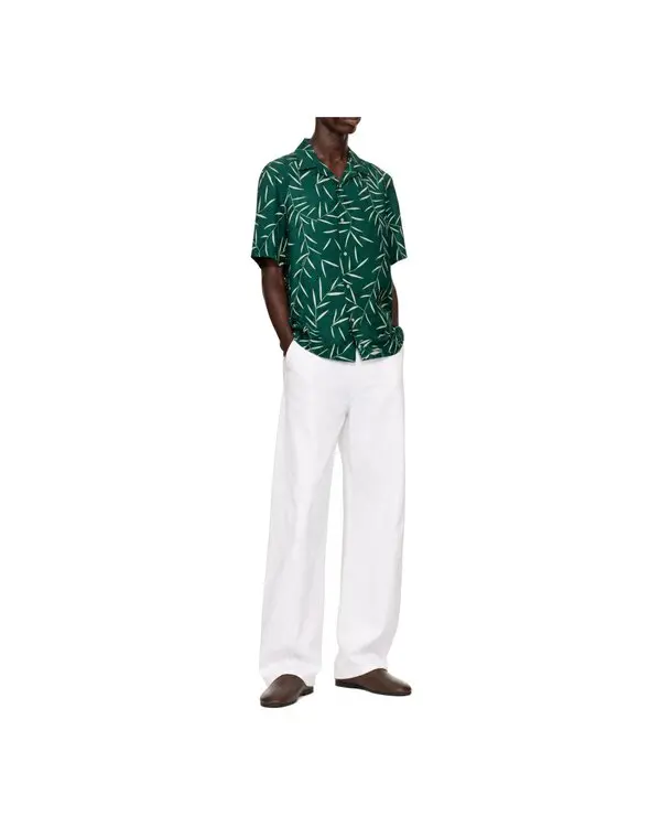 Jacquemus Leaf Printed Short-sleeved Shirt - Blue