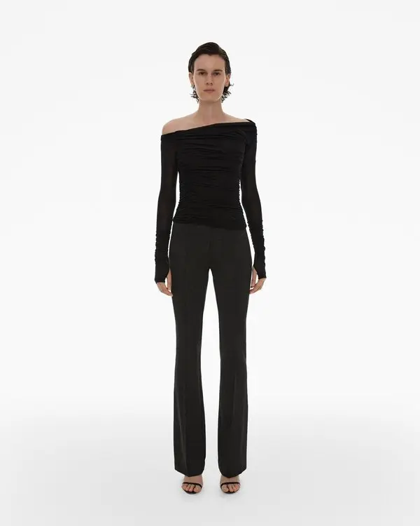 Helmut Lang Ruched Off-shoulder Top
