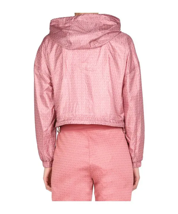Michael Kors All-over Logo Cropped Windbreaker