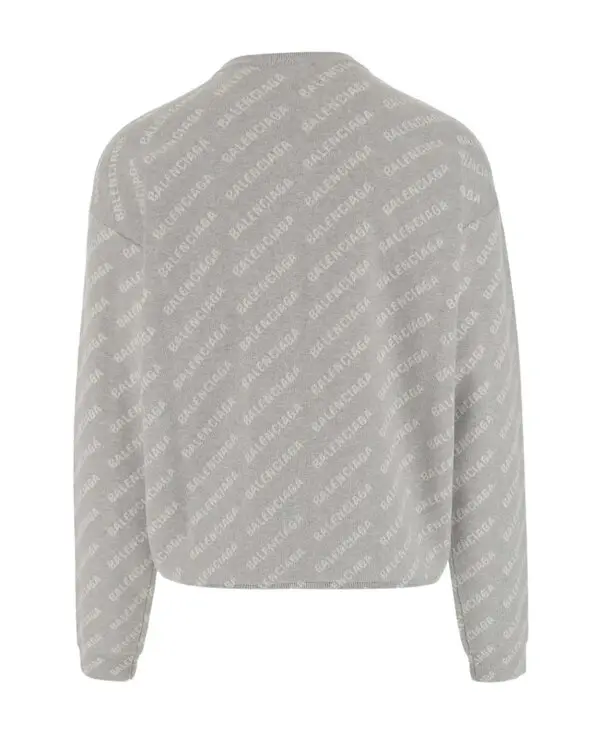 Balenciaga Allover Logo Knit Jumper