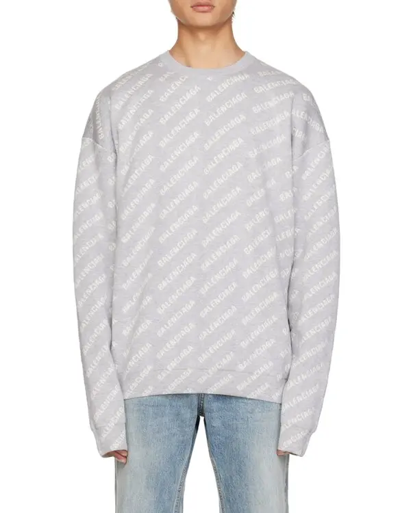 Balenciaga Allover Logo Knit Jumper
