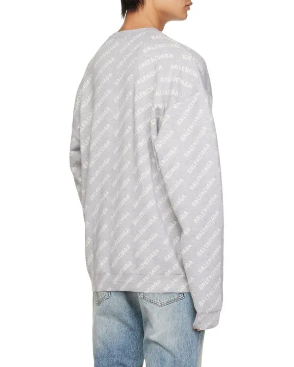 Balenciaga Allover Logo Knit Jumper