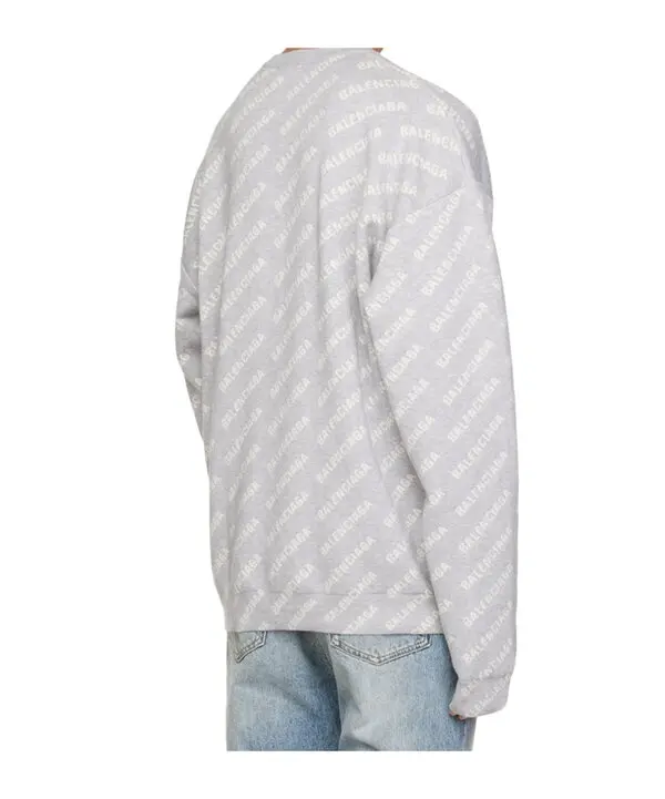 Balenciaga Allover Logo Knit Jumper