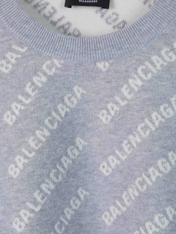Balenciaga Allover Logo Knit Jumper