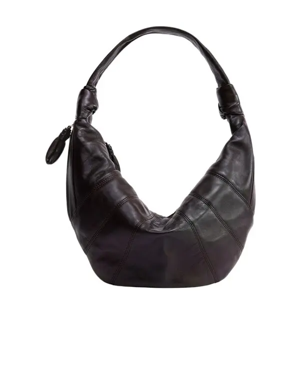 LEMAIRE Croissant Knot Shoulder Bag - Dark Chocolate