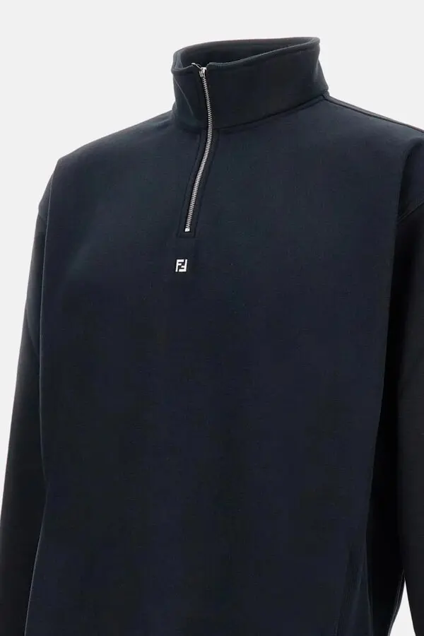 Fendi Half-zip Logo Sweatshirt