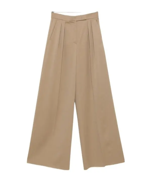 Max Mara Wide-leg Pleated Trousers - Nude