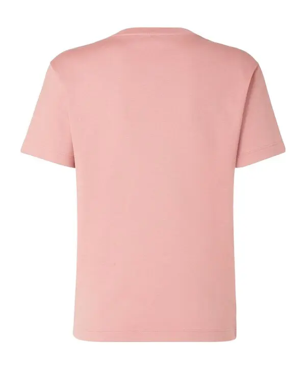 Fendi Logo Printed Crewneck T-shirt - Pink