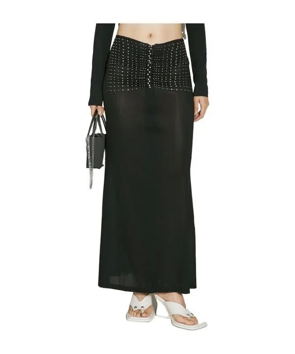 Rabanne High-waisted Studded Maxi Skirt