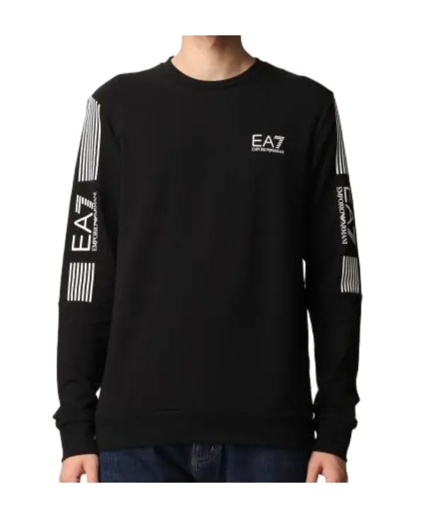 EA7 Logo Print Crewneck Sweatshirt