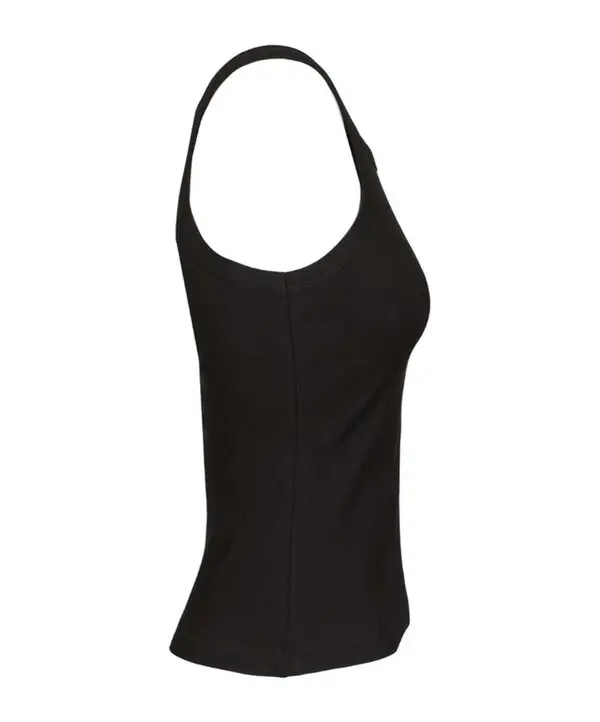 Fendi Logo Embroidered Knitted Tank Top - Black