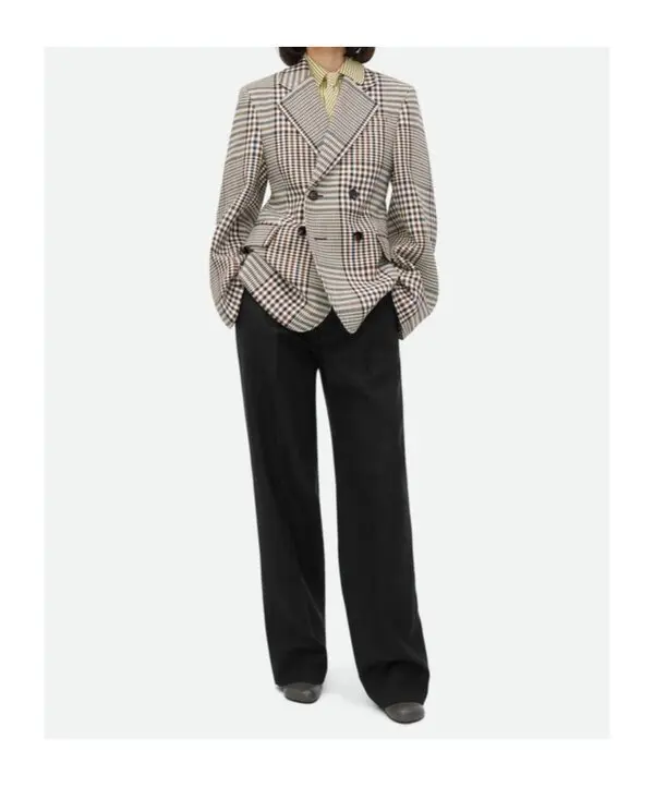 Bottega Veneta Double-breasted Checked Blazer