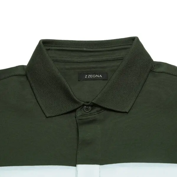 Zegna Polo Shirt With Color Stripes