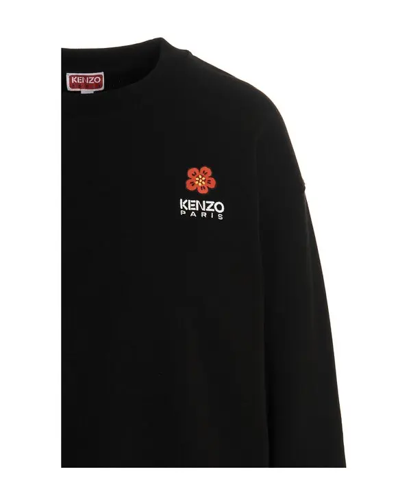 Kenzo Boke Flower Logo Embroidered Crewneck Sweatshirt