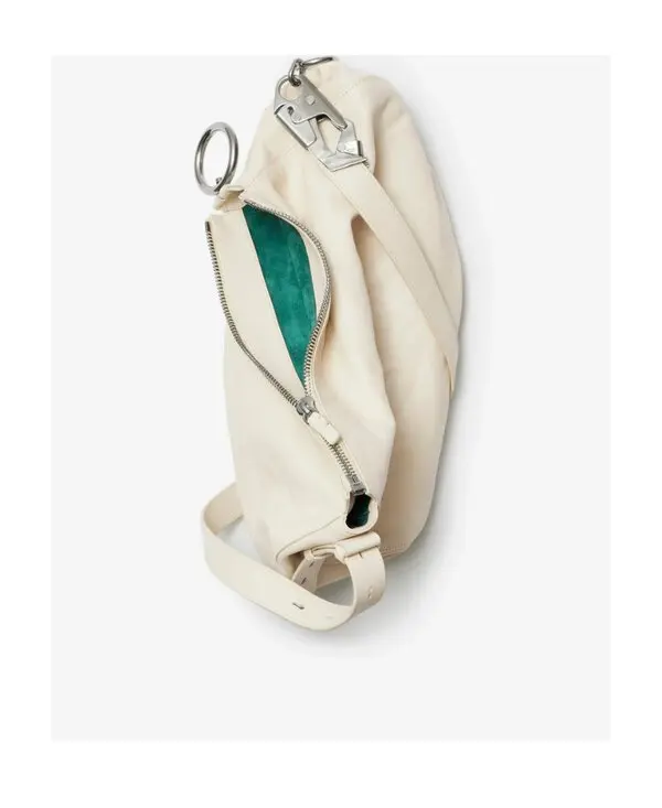 Burberry Knight Zipped Medium Tote Bag - White