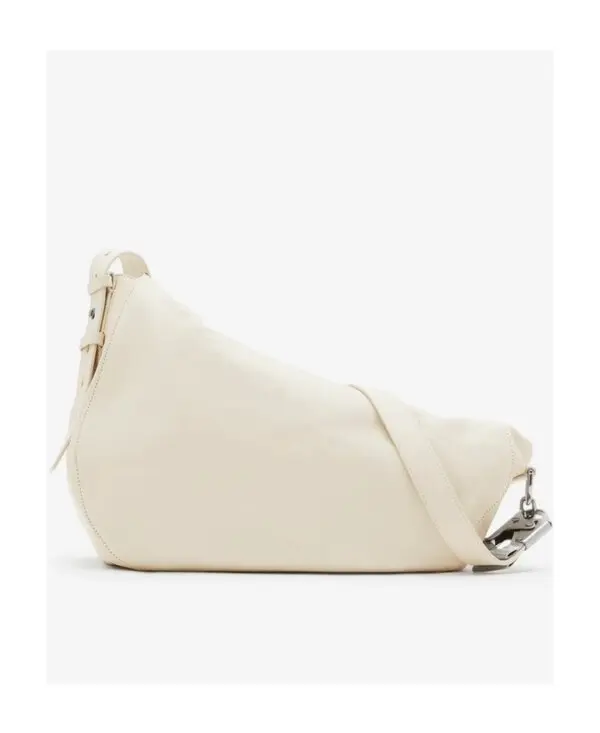 Burberry Knight Zipped Medium Tote Bag - White