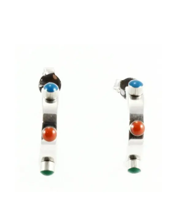 Celine Hoop Earrings - White