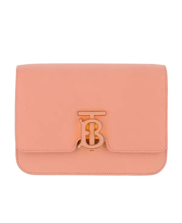 Burberry Logo Plaque Shoulder Bag - Pink