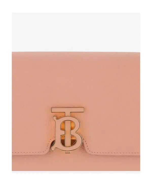 Burberry Logo Plaque Shoulder Bag - Pink