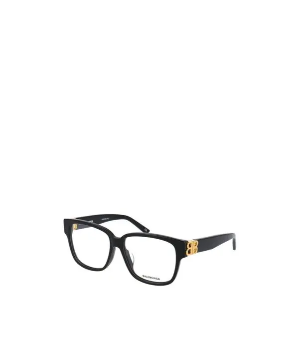 Balenciaga Square Frame Eyeglasses With Logo Detail - Black