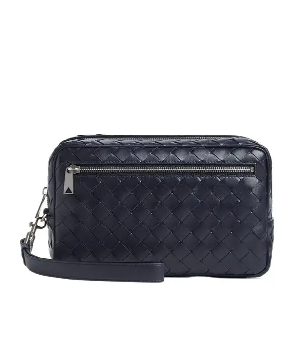 Bottega Veneta Intrecciato Pouch With Wristlet - Night
