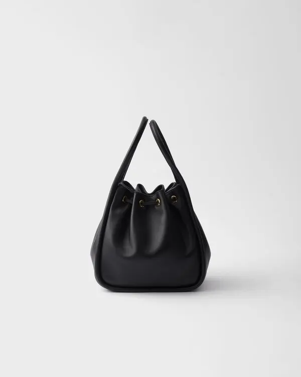 Prada Triangle Logo Drawstring Bucket Bag