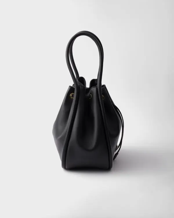 Prada Triangle Logo Drawstring Bucket Bag