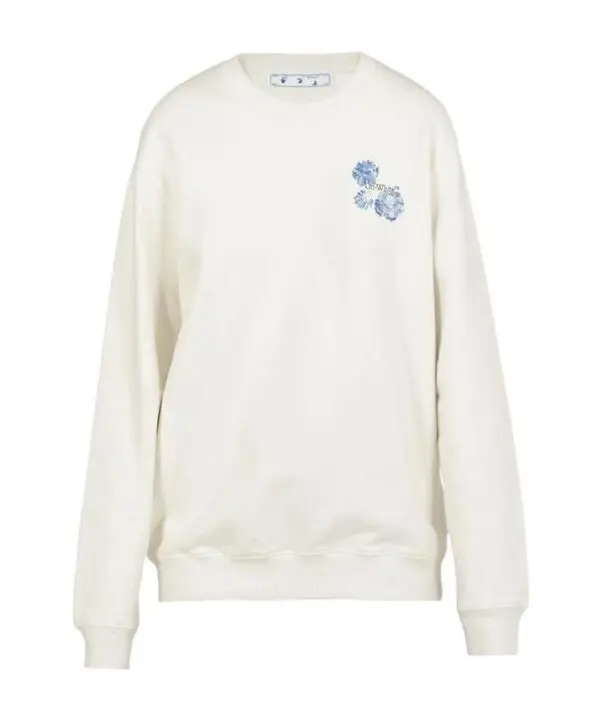 Off-White Arrows Print Crewneck Sweatshirt - White