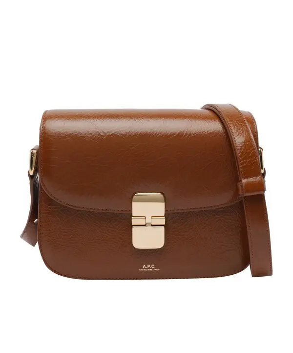 A.p.c. Grace Small Foldover Crossbody Bag - Brown