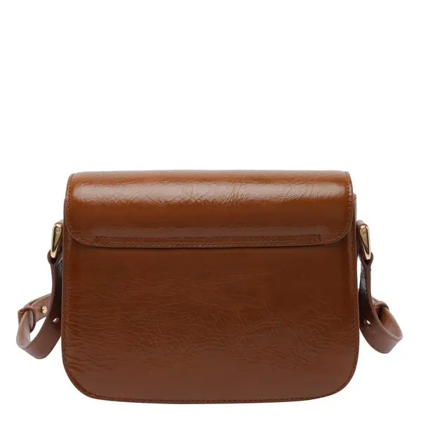 A.p.c. Grace Small Foldover Crossbody Bag - Brown