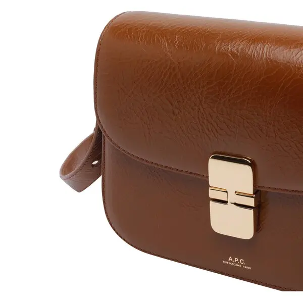 A.p.c. Grace Small Foldover Crossbody Bag - Brown