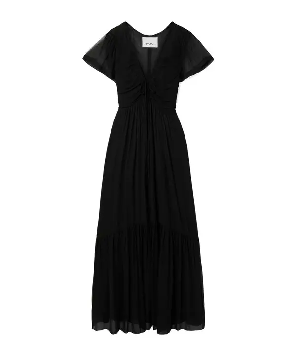Isabel Marant Étoile Agathe Pleated Maxi Dress