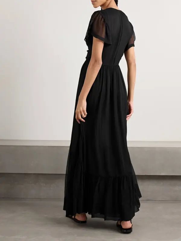 Isabel Marant Étoile Agathe Pleated Maxi Dress