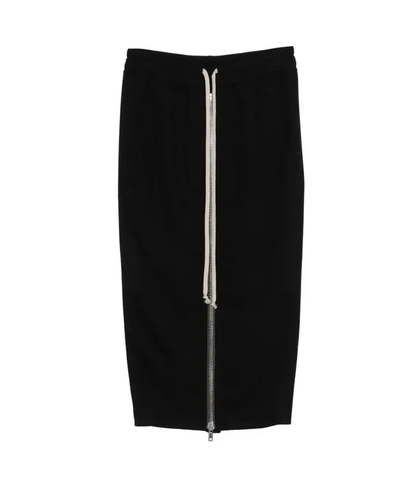 Rick Owens Zip-up Drawstring Midi Skirt - Black