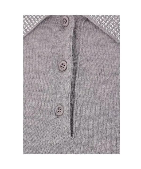 Blumarine Embellished Collar Polo Shirt