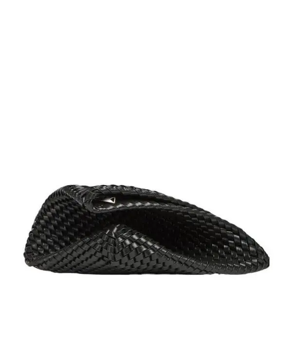 Bottega Veneta Interwoven-design Clutch Bag - Black