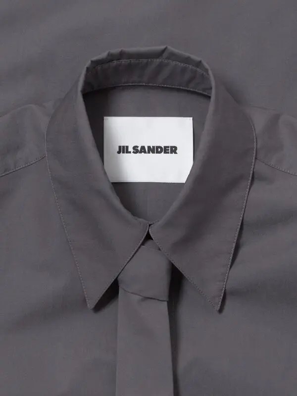 JIL SANDER Tie Detailed Shirt - Black
