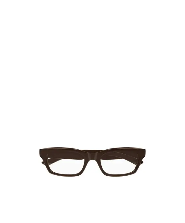 Balenciaga Rectangle Frame Eyeglasses - Brown