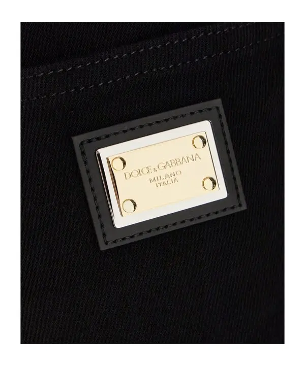 Dolce & Gabbana Logo Plaque Denim Shorts