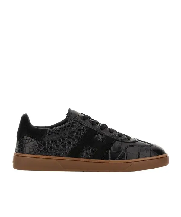 Hogan Embossed Lace-up Sneakers - Black