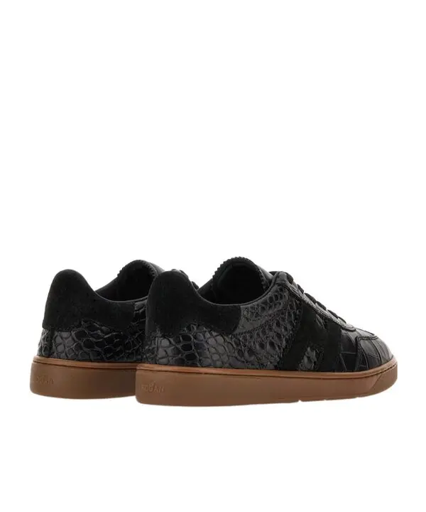 Hogan Embossed Lace-up Sneakers - Black