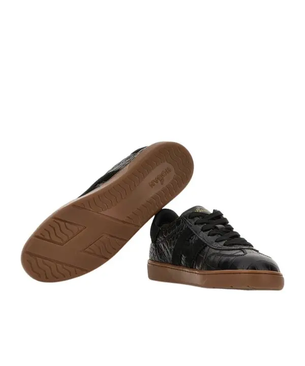 Hogan Embossed Lace-up Sneakers - Black