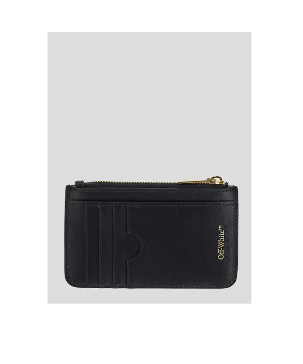 Off-White Logo Plaque Zip-up Wallet