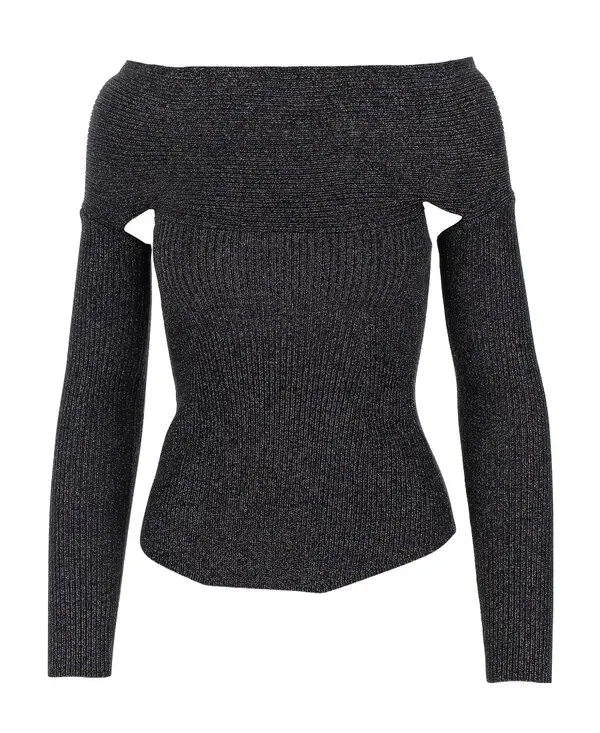 Khaite Off-shoulder Long-sleeved Top - No