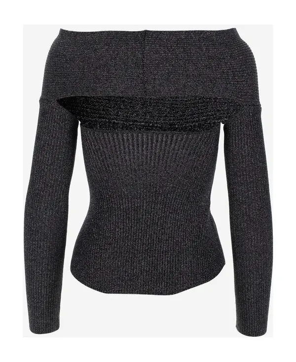 Khaite Off-shoulder Long-sleeved Top