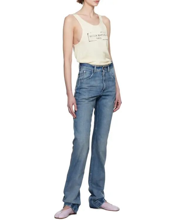 MAISON MARGIELA Logo Detailed Straight-leg Jeans