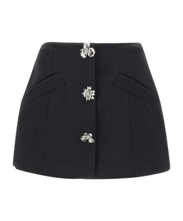Blumarine Crystal Button A-line Mini Skirt