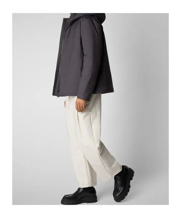 SAVE THE DUCK Barnaby Hooded Puffer Jacket - Charcoal
